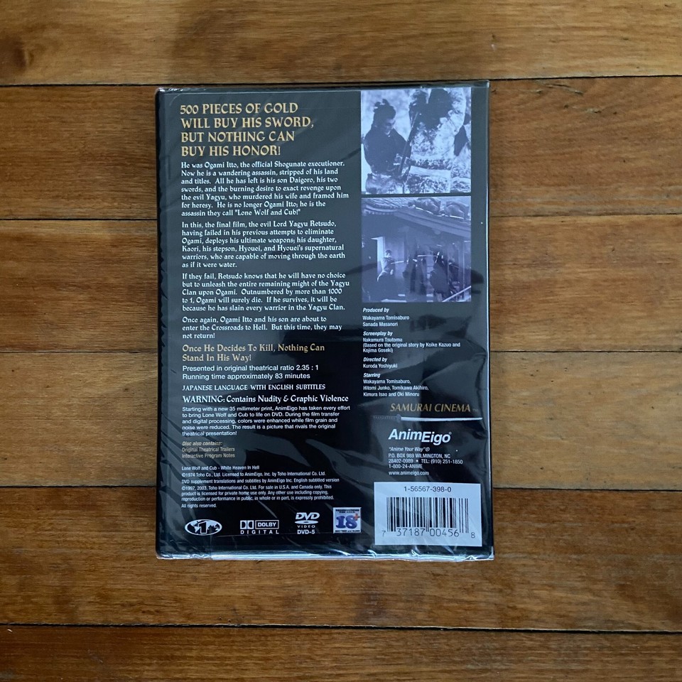 Lone Wolf and Cub White Heaven in Hell DVD 2003 Sealed Region 1 | eBay