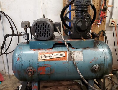 Kellogg American Air Compressor 5HP w/ Emerson Motor | eBay