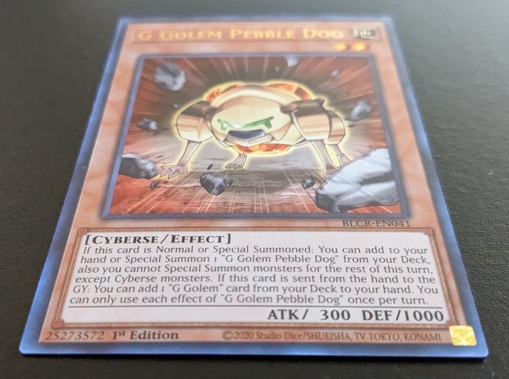 G Golem Pebble Dog BLCR-EN041 1st Edition Ultra Rare Crystal Revenge Yu ...