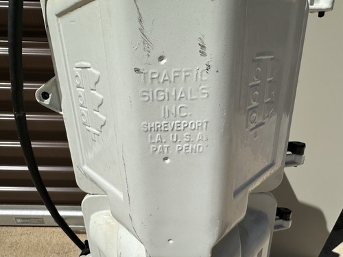 Vintage 3 Light Traffic Signal. 8 inch Lenses + Hoods. Incl Gooseneck ...