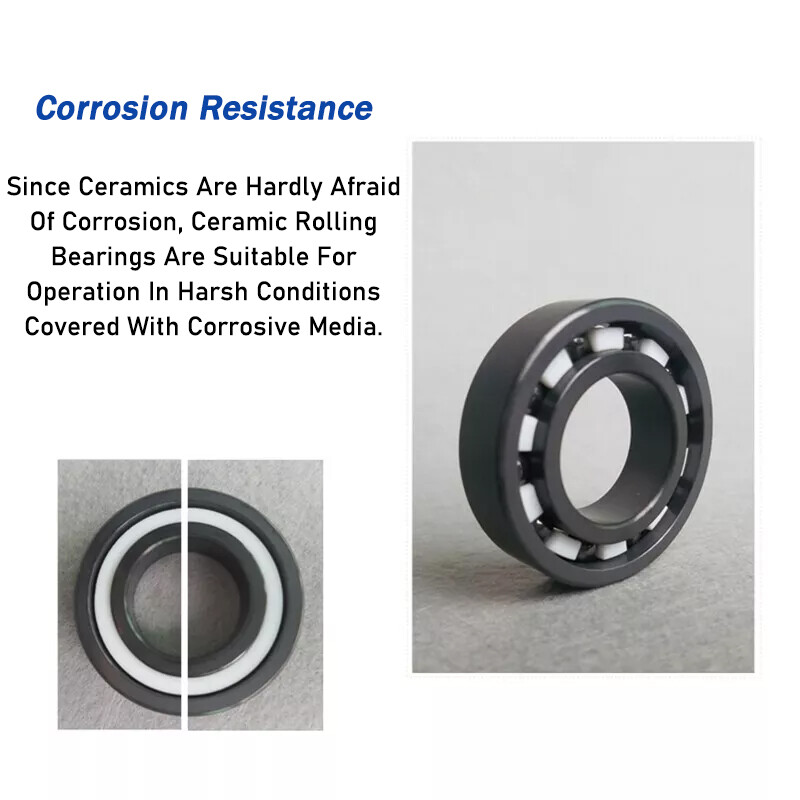 Silicon Nitride Full Ceramic Ball Bearings With Cage High Temperature ...
