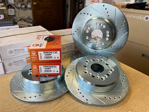 Front & Rear Drill Slot Rotors Brake Pads - Fits: Lexus LS400 95-00 | eBay