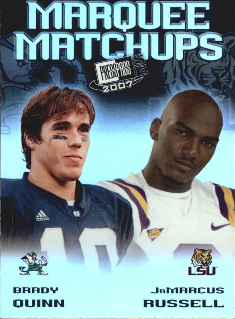 2007 Press Pass SE Marquee Matchups #1 JaMarcus Russell/Brady Quinn | eBay