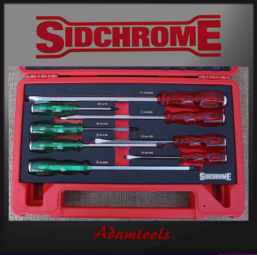 Sidchrome SCMT31908 Thru-Tang Screwdriver Set - 8 Piece for sale online ...