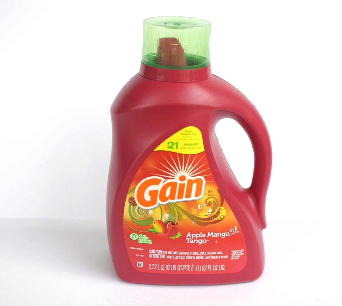 1 Gain Apple Mango Tango 92 oz Laundry Detergent 64 Loads Discontinued ...