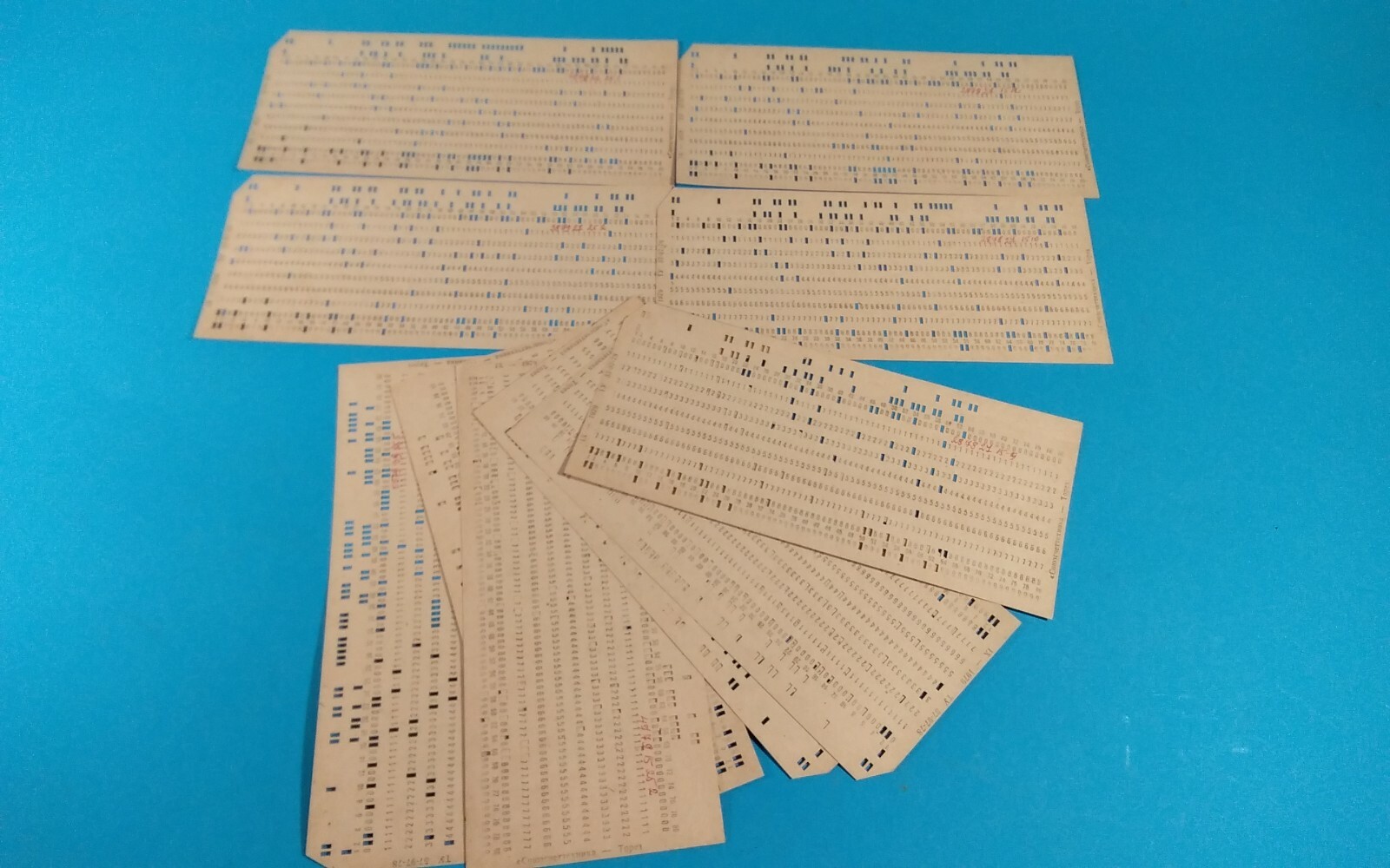 USSR Soviet Computer Mainframe Punch Card Perforated 1970s 10 pcs 4 | eBay