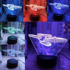 Star Trek USS Enterprise 3d LED Night Light 7 Color Touch Switch Table ...