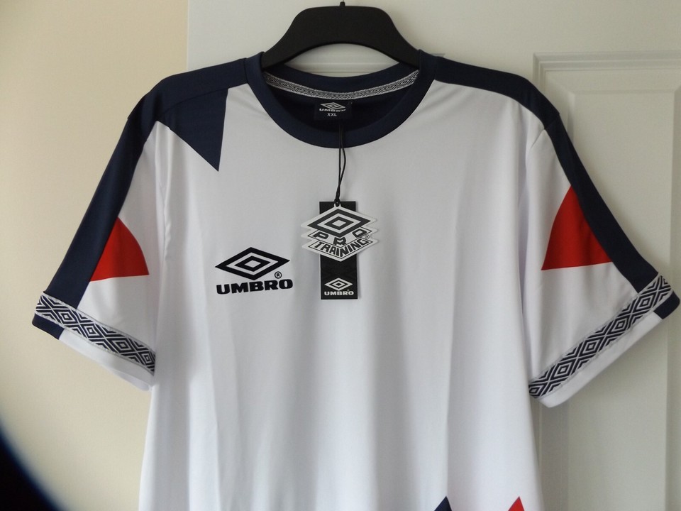 Official Umbro England 1990 Italia 90 Pro Training Top Football Shirt ...