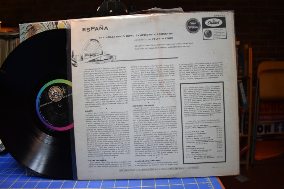 Slatkin Hollywood Bowl Espana! LP SP8357 Mono Capitol Stereo | eBay