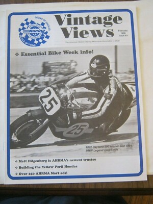 February 1996, Issue 83 Vintage Views, AHRMA Magazine (BD-78) | eBay