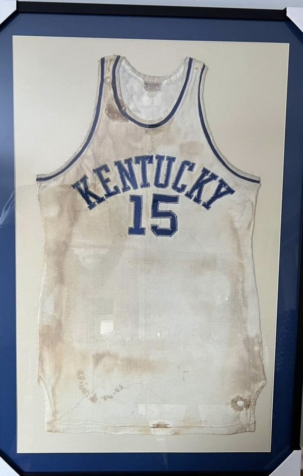 1948 Alex Groza Kentucky Wildcats Basketball Jersey Framed Game Team ...