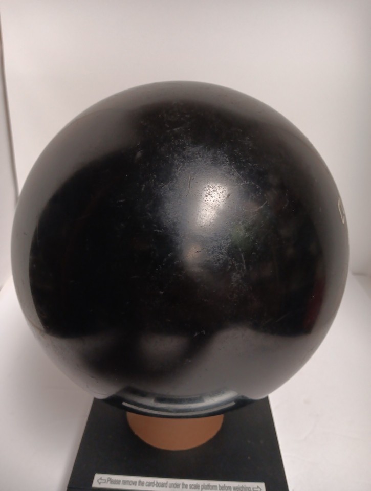 Vtg Brunswick Custom LTD 12lb 4oz Bowling Ball Black Rubber CB35056 ...