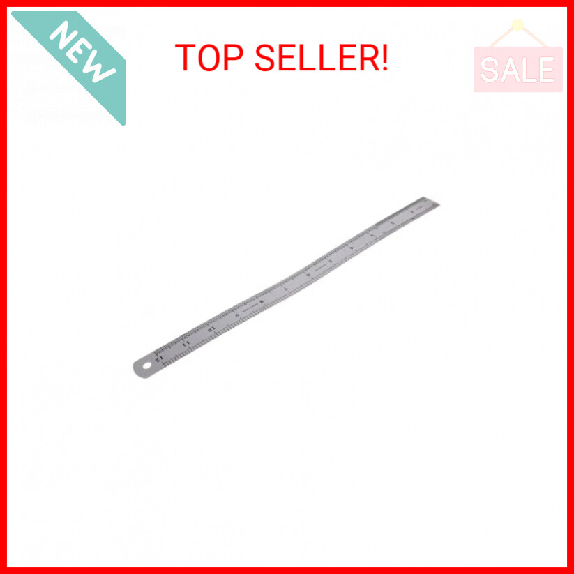 Edward Tools 12 Inch Metal Ruler - Stainless Steel SAE and MM ...