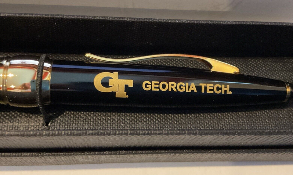Georgia Tech Ballpoint Pen New In Box Pkg Gift Box Quality Yellow ...