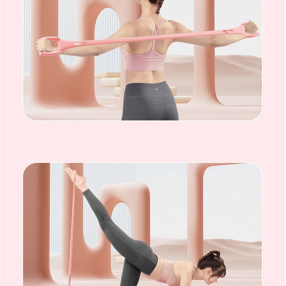 Elastic Yoga 8 Word Tension Device TPR Open Neck Stretch Belt Unisex | eBay