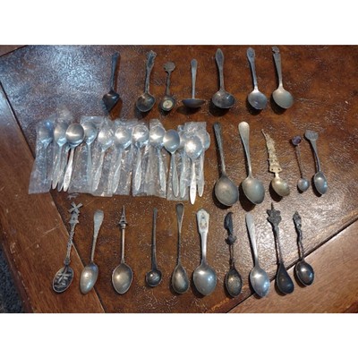 Vintage Lot of 35 Assorted Spoons Mini Serving Spoons Mini Ladles ...