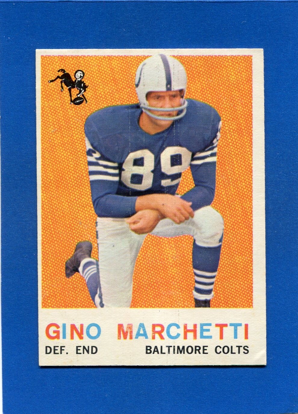 1959 TOPPS FOOTBALL #109 GINO MARCHETTI BALTIMORE COLTS HOF NRMT BEAUTY ...