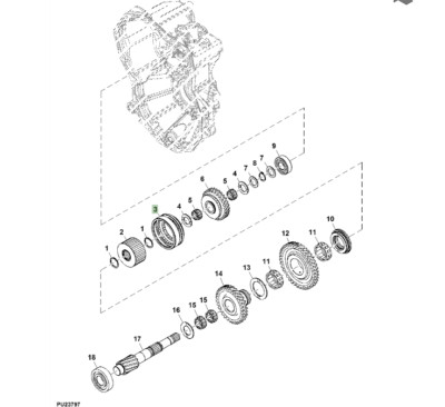 Genuine John Deere Gator HPX615E PC13329 Transaxle Reduction Shifter ...