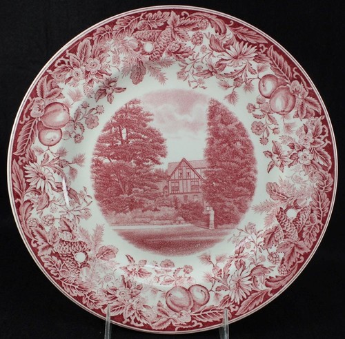 Wedgwood VASSAR COLLEGE PINK Dinner Plate Cushing Hall GOOD CONDITION ...