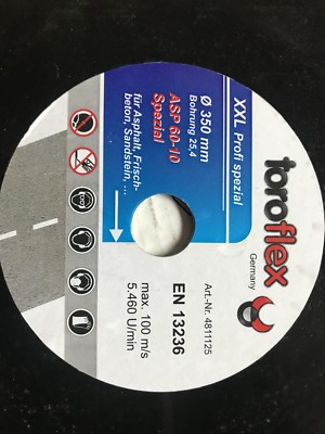 Toroflex XXL Profi spezial 350mm aSP 60-10 Spezial 4811125 EN 13236 | eBay