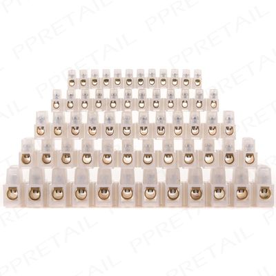 5 x 12 Way Strip 3A, 5A, 10A Exectrical Connecter CHOC Block Terminal ...