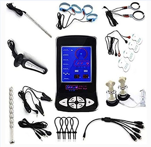 E-Stim Shock Cock Therapy Penis Ring Anal Butt Plug Enlarger Stimulate ...