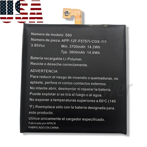 New Li-Polymer 3800mAh 3.85V Rechargeable Battery S60 For CAT ...