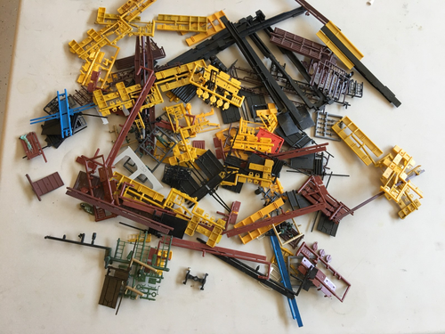 Box of Unknown Parts Ladders, Steps, Brake Wheels etc Parts HO Scale | eBay