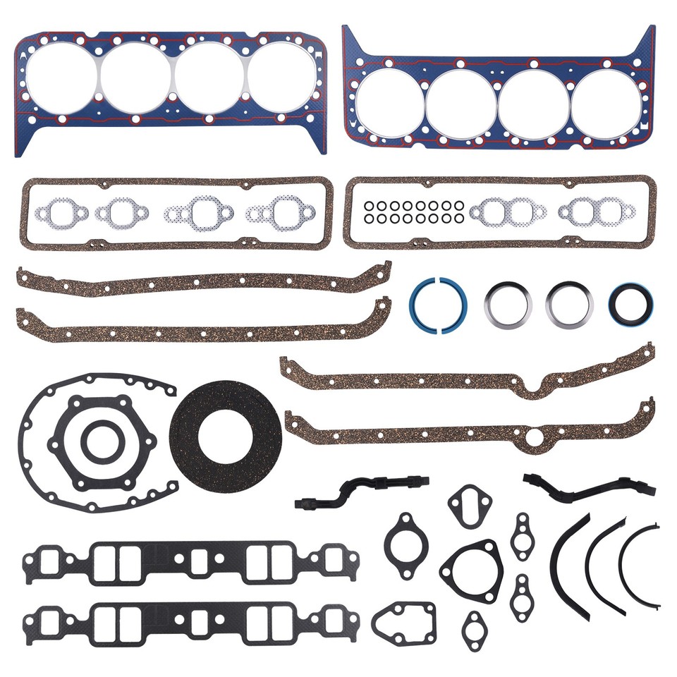 Full Engine Gasket Set for Rear Seal Chevrolet SBC 283 327 350 5.7 260 ...