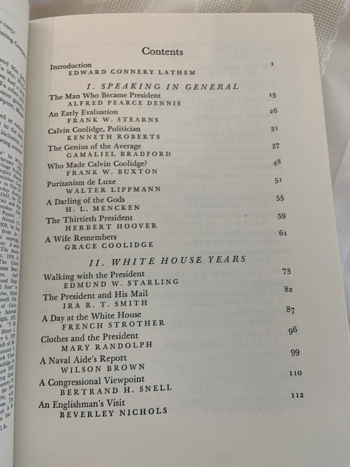 MEET CALVIN COOLIDGE The Man Behind the Myth Edward Lathem Stephen ...