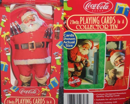 COKE COCA COLA SANTA TIN 2 DECKS PLAYING CARDS Free shipping | eBay