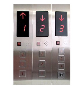 3-Floors Elevator Hall Call Display Push Button Plate Panel DC24V ...