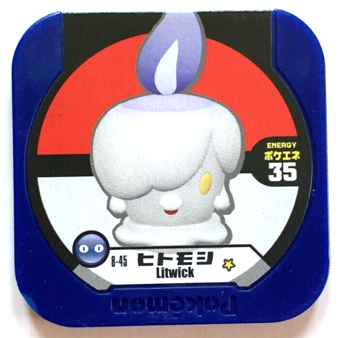 Litwick Pokémon Tretta Plastic Tile Card Coin Nintendo Japan Vintage ...