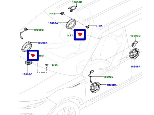 GENUINE LAND ROVER SPEAKER SCREW SET EVOQUE DISCOVERY SPORT VYP500060 ...