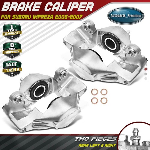 Pair Rear Side Brake Calipers for Subaru Impreza WRX WRX Limited WRX TR ...