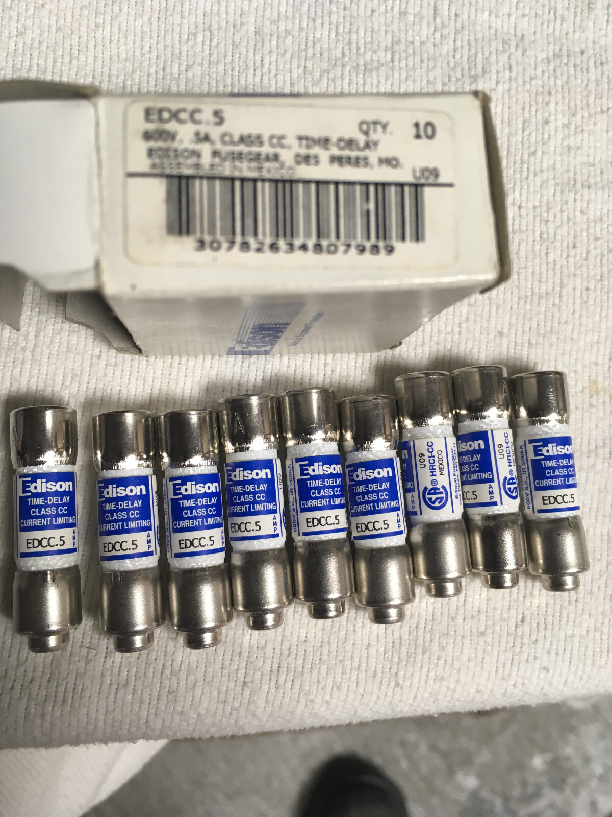 Edison EDCC5 Fuse Time Delay Class CC Current Limiting 5 Amp for sale ...