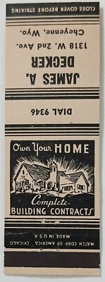 Vintage 20 Strike Sample Matchbook Cover - Match Corp. Contractor White ...