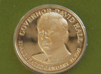 The Governor David Hall Inaugural Solid Bronze Medal Franklin Mint ...