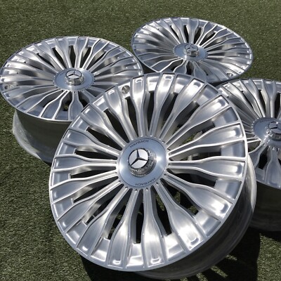 21 MERCEDES MAYBACH RIMS OEM FACTORY S560 BRUSHED NEW RIMS WHEELS S680 ...