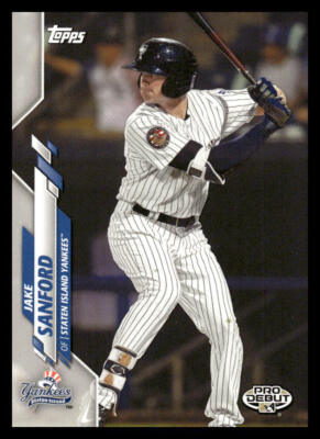 2020 Topps Pro Debut Jake Sanford PD-130 Staten Island Yankees | eBay