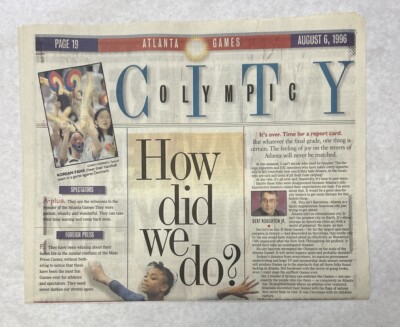 ATLANTA JOURNAL-CONSTITUTION HOW DID WE DO? ATLANTA OLYMPICS AUG 6 ...