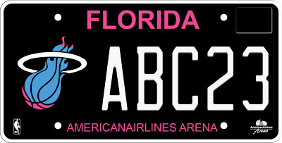 Custom Florida License Plate Miami Heat American Airlines Arena P7 ...