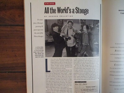1991 Entertainment Mag(THREE STOOGES/MOE HOWARD/ILLEANA DOUGLAS/FRED ...