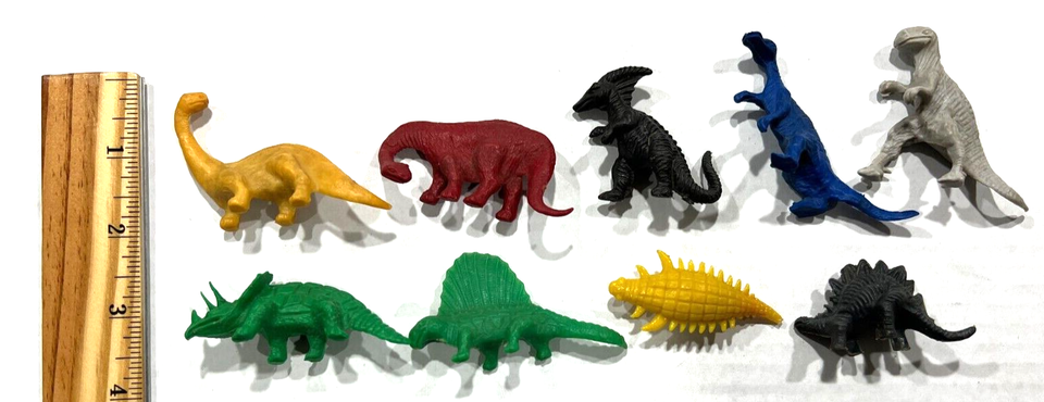 Dinosaur Small Plastic Toys - Set of 9 - TimMee - Vintage 70s | eBay