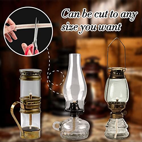 3 Rolls Flat Cotton Oil Lamp Wicks 19.7Ft 1/2 Inch Lantern Wick ...