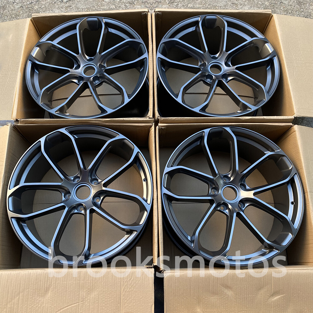 22" NEW TWIN 5 SPOKE GUNMETAL STYLE WHEELS RIM FOR PORSCHE MACAN 22X9 ...