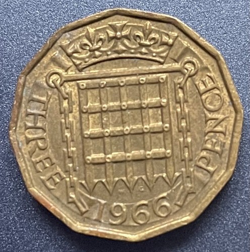 UK Coin, Three Pence 3p 1966, Queen Elizabeth II | eBay