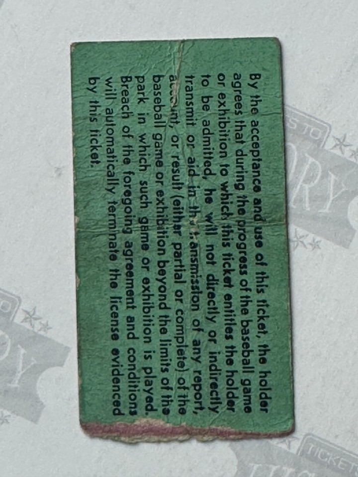 1947 Chicago White Sox Cleveland Indians Ticket HOFer Luke Appling HR 6 ...