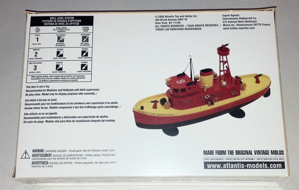 Atlantis Fire Boat Harbour Fire Department boat 1:160 scale ship model ...