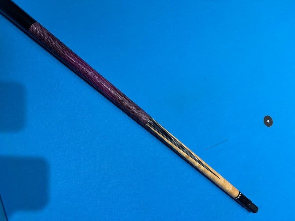 Adam AJC Pool Cue Butt Only Uni-Loc Joint Purple Black Wood Billiard ...